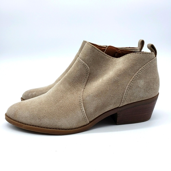 Lucky Brand | Shoes | Lucky Brand Suede Ankle Booties Women Us 9 Taupe ...